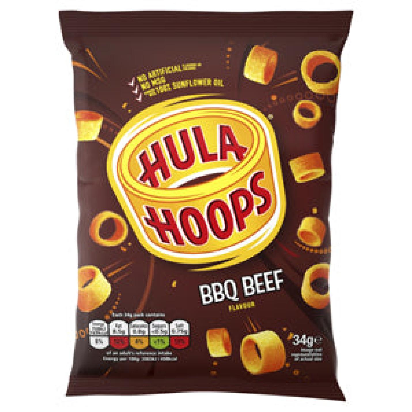 Hula Hoops Big Hoops BBQ beef, 70g | Webshoplocatie.nl